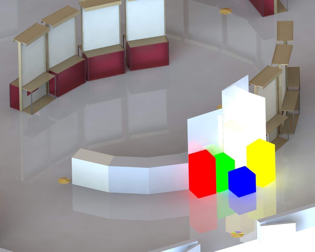524 Exhibit Design class at San Francisco State: Structures Floor Plan