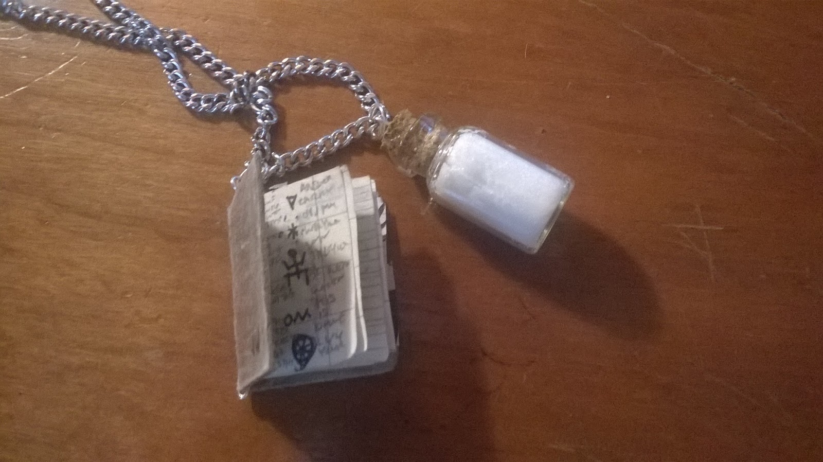 The Knitting Student: DIY Supernatural Winchester Journal Necklace