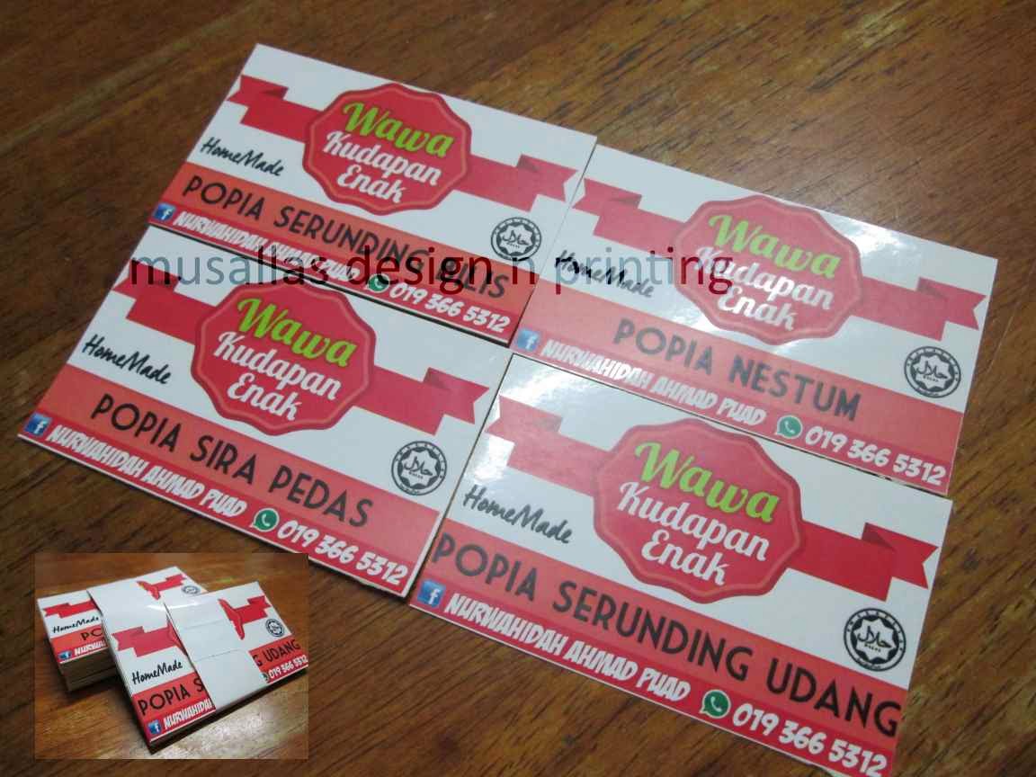 MY MUSALLAS DESIGN & ONLINE PRINTING: Stiker popia