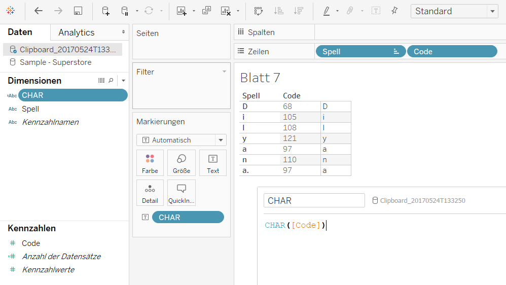 How do ASCII and CHAR work?