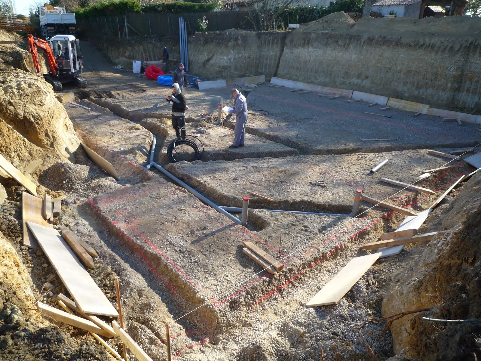 Notre maison en Haute-Garonne: Fondations: un joli radier