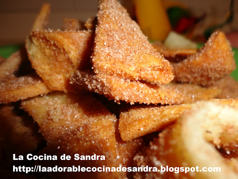 La Cocina de Sandra: Crustos ( Tortillas de Maíz con Azúcar y Canela)