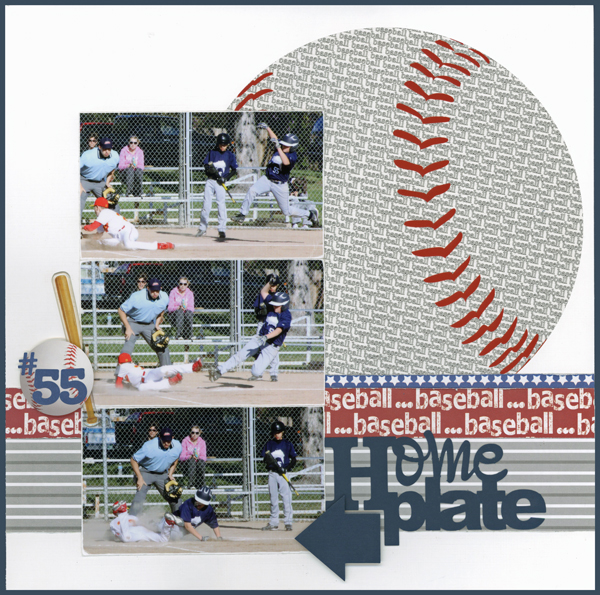 Scrappin' Sports & More: Home Plate layout