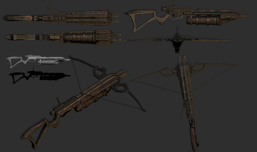 Jeff Yu Art: Automatic Crossbow Concept