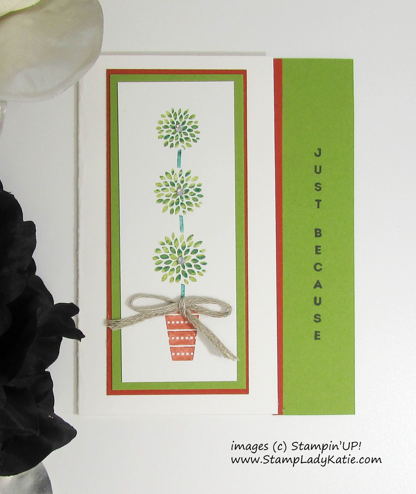 StampLadyKatie.com: Vertical Greeting with a Half-Cut Front