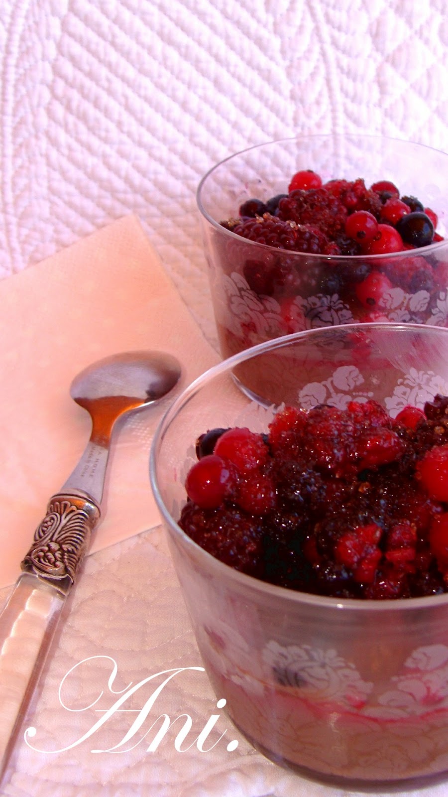 La Cocina de Ani: Copas de chocolate con ron y frutos rojos...dulce ...