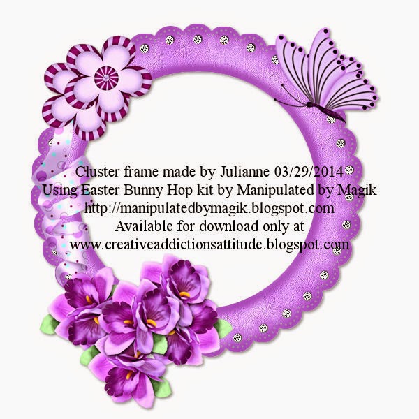 Creative Addictions Attitude: Easter Cluster Frames