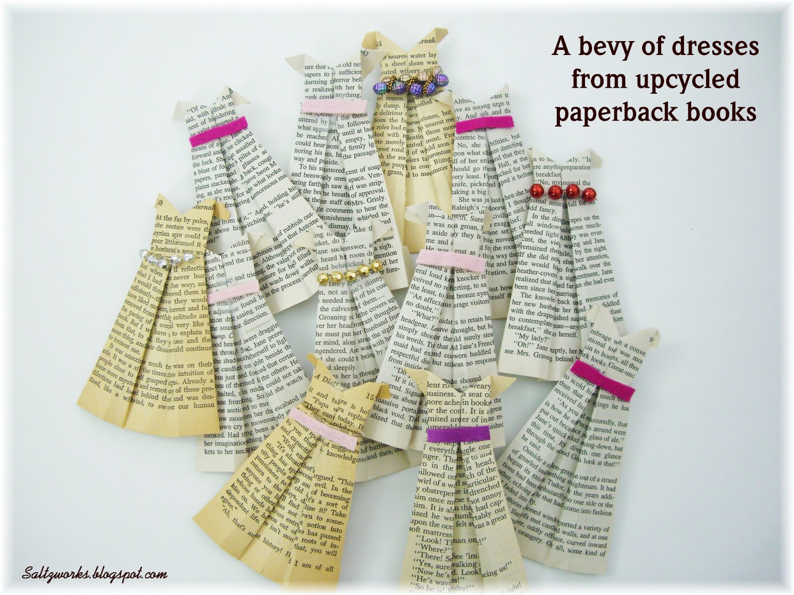 Saltzworks: Upcycled Books / Folded Dresses