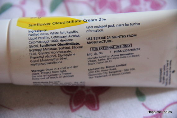 Biocon Xceptional Moisturizing Cream Review - Happiest Ladies