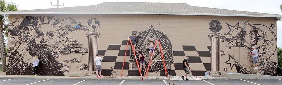 Freemasons For Dummies: Students Create Masonic Mural in Myrtle Beach