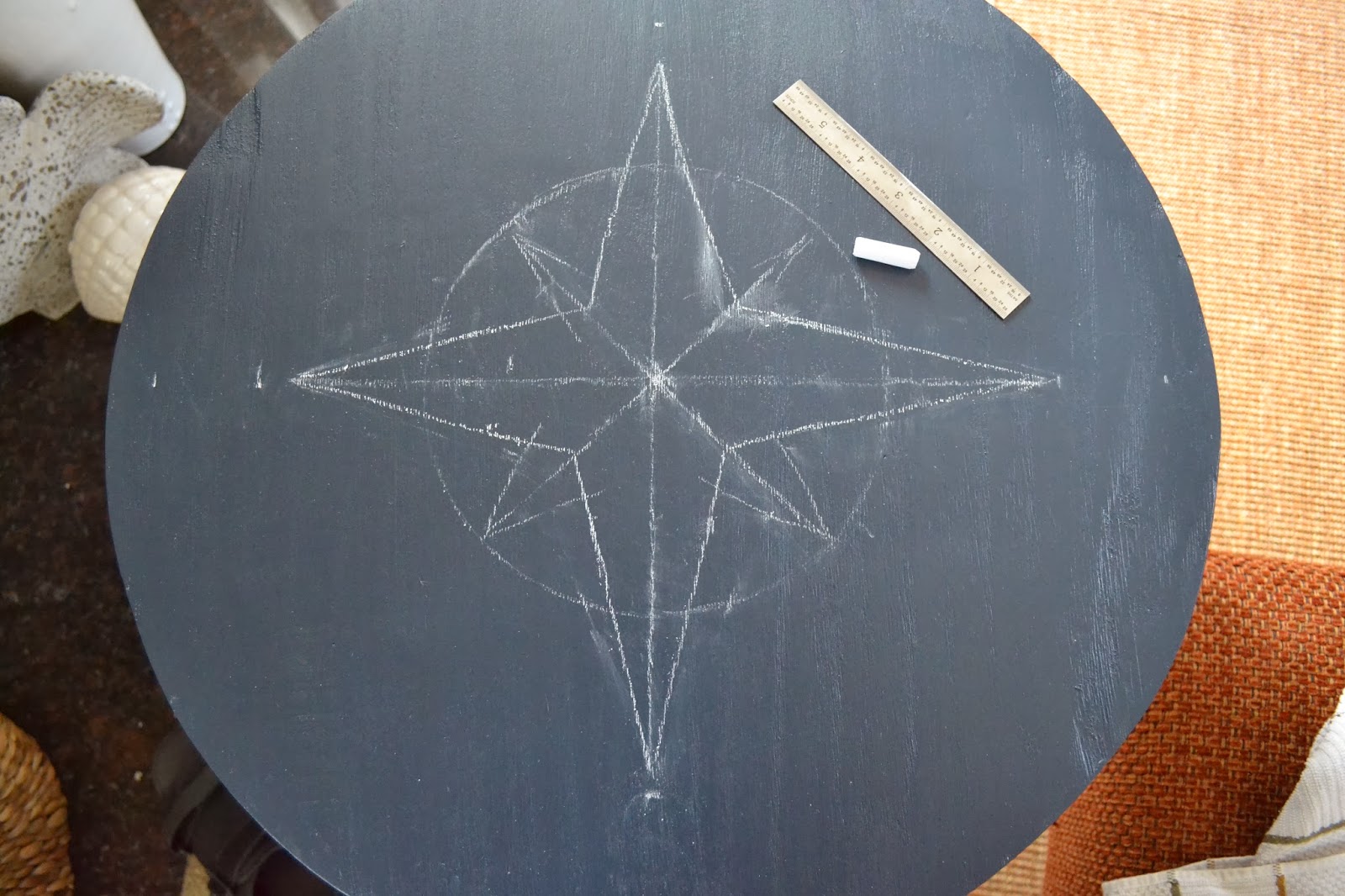 Beachwood Place: DIY Coastal Compass Table