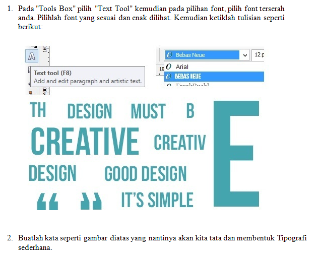 Jobsheet 2 Membuat Desain Tulisan Sederhana - Mazaddith SPd