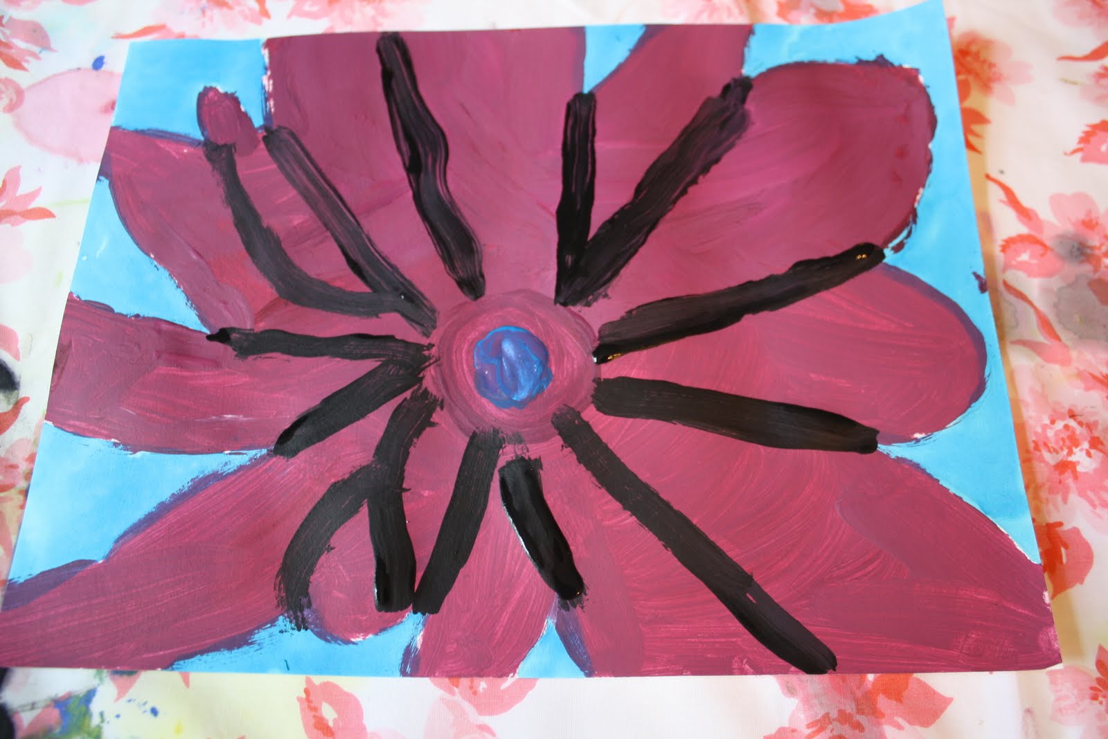 sweet inspiration: Summer art class: Georgia O'Keeffe-inspired flowers