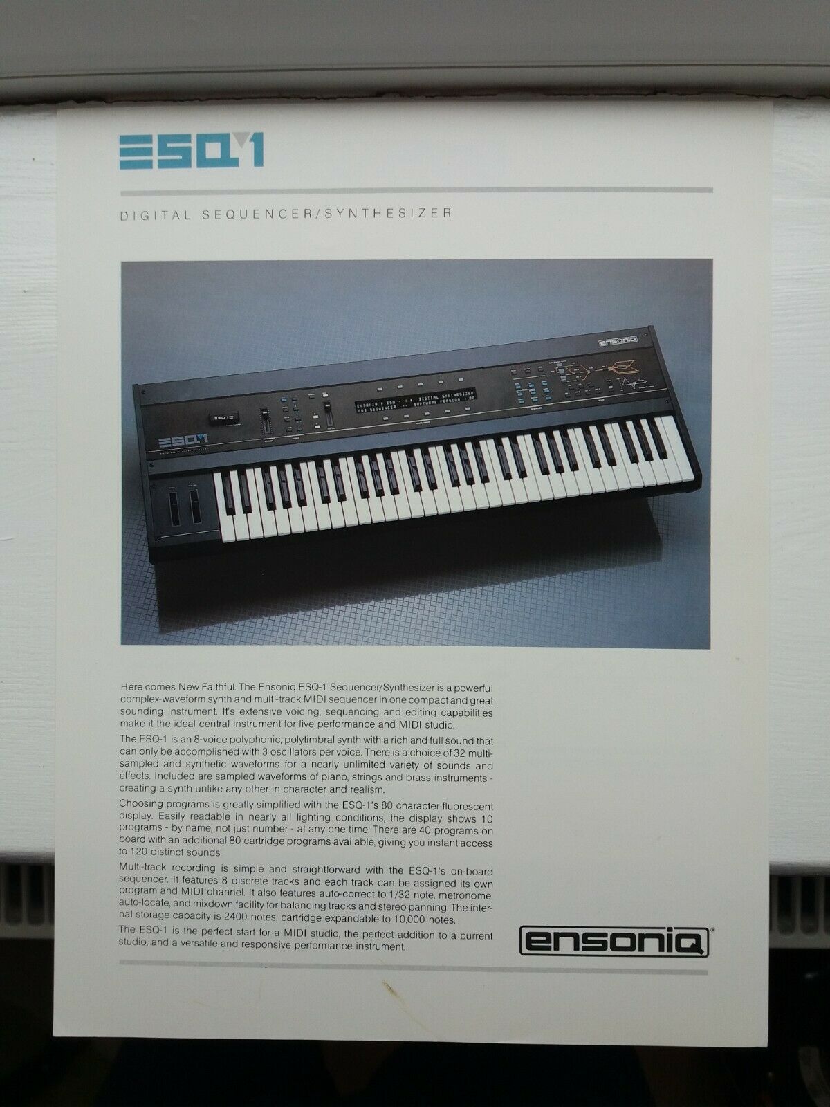 MATRIXSYNTH: ENSONIQ ESQ-1 Brochure