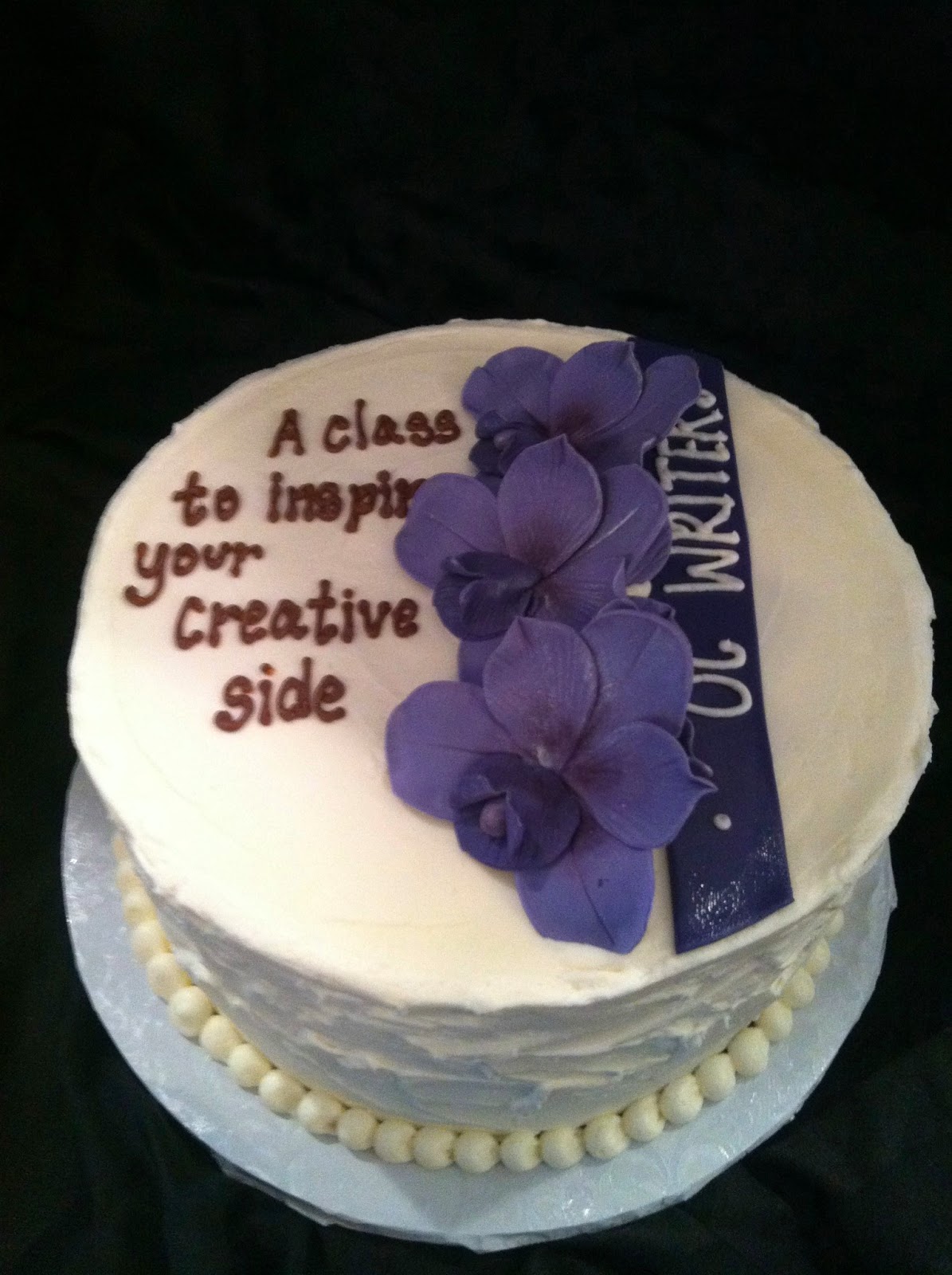A Little Something Sweet: Orchid Writers Cake