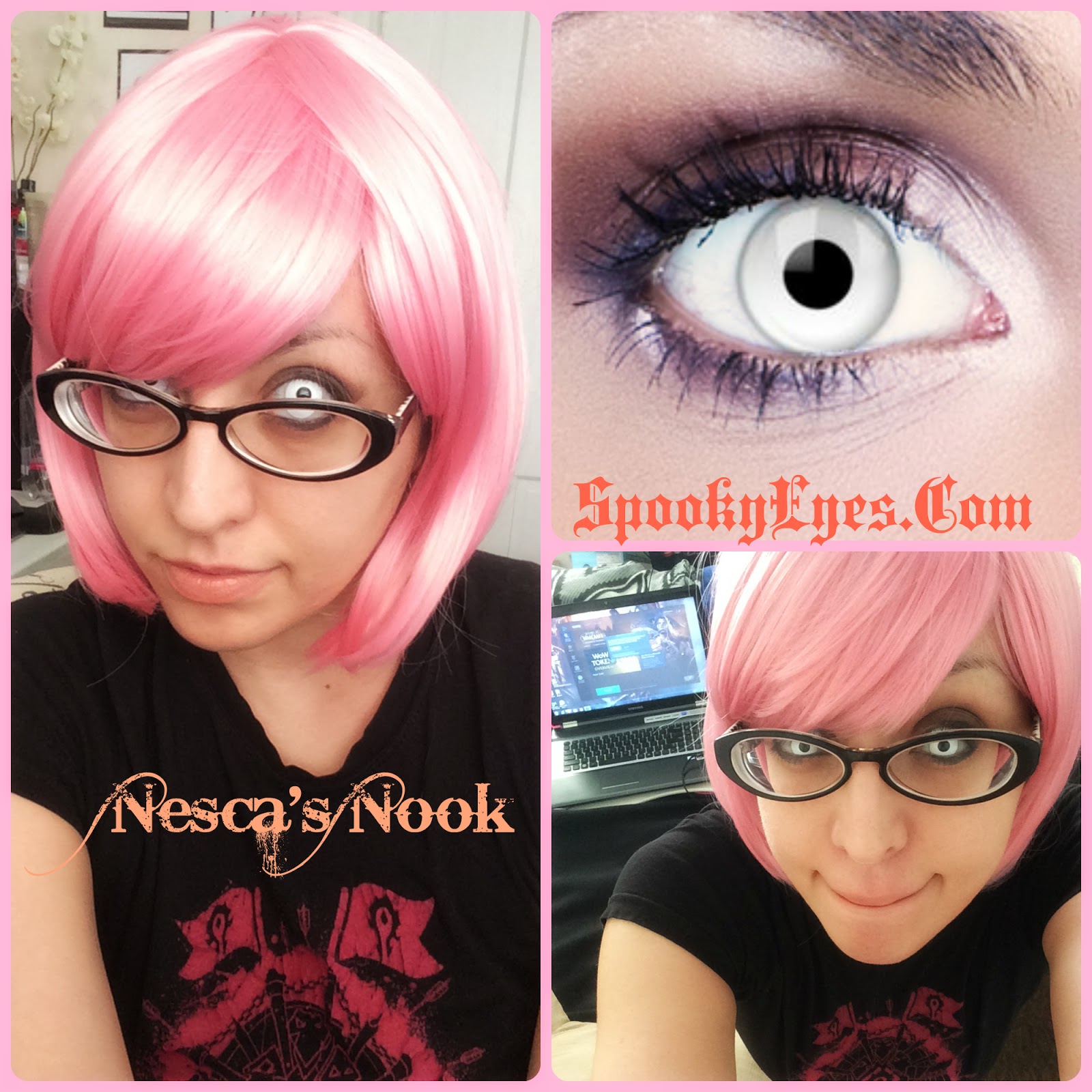 Nesca's Nook: Spooky Eyes Funky White Contact Lenses Review