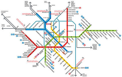 Mappa Metro Milano | Milano Mappa della città Provincia