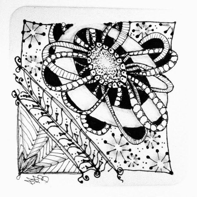 Tickled To Tangle: "It's a String Thing" #49 "Zenth" Anniversary Tiles