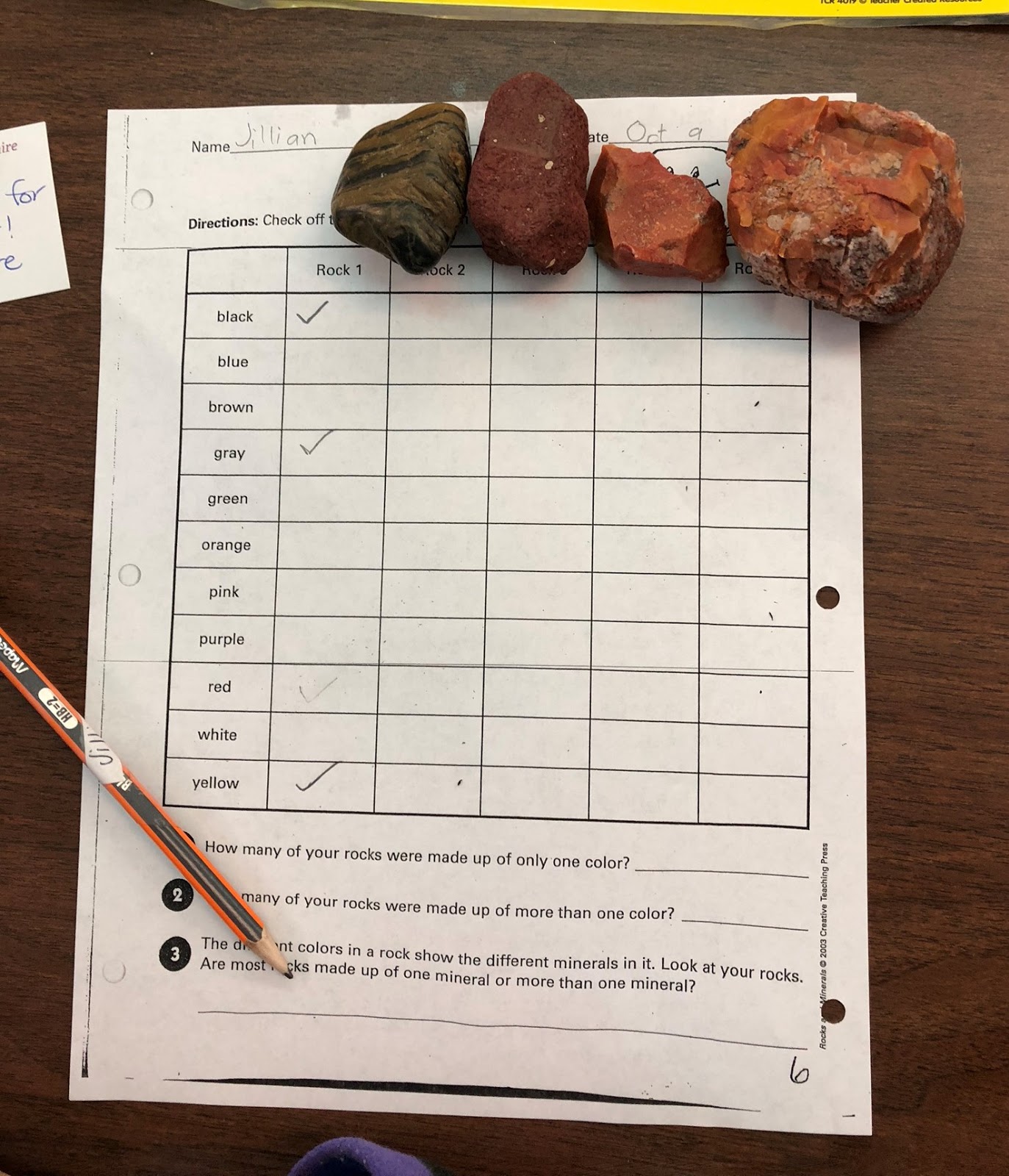 Mrs. Squire's Classroom: Colours in rocks