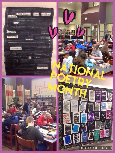 DCG Middle School Library: Blackout Poetry & Book Spine Poetry