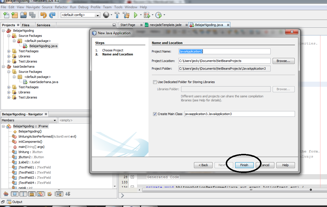 belajar ngoding menggunakan java netbeans ide 8.1