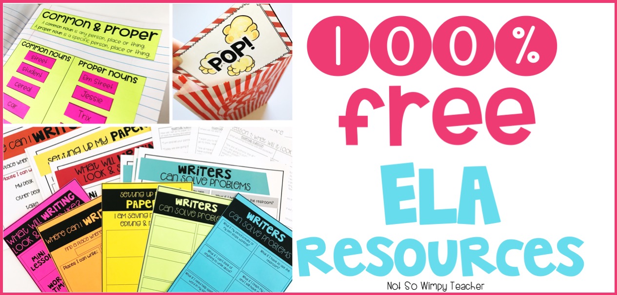 Lots of FREE ELA Resources! - Not So Wimpy Teacher