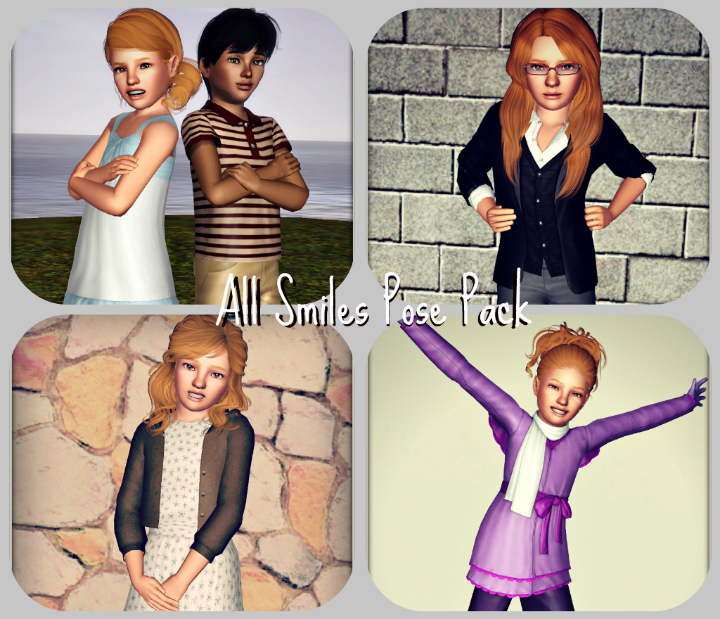My Sims 3 Blog: All Smiles Pose Pack By Blobby27