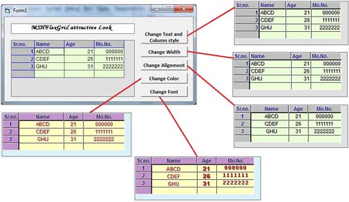 Mshflexgrid Set Column Width Color Font And Grid Style Vb60 Skotechlearn Tips