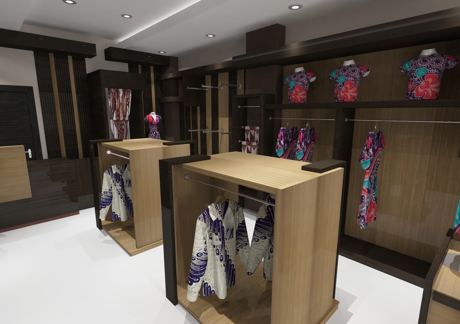 interior design & specialist meja kasir: BATIK DISTRO ,TOKO BATIK