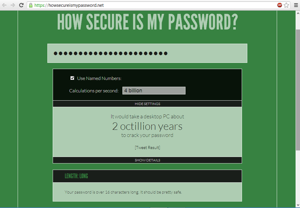 Test Your Password Strength