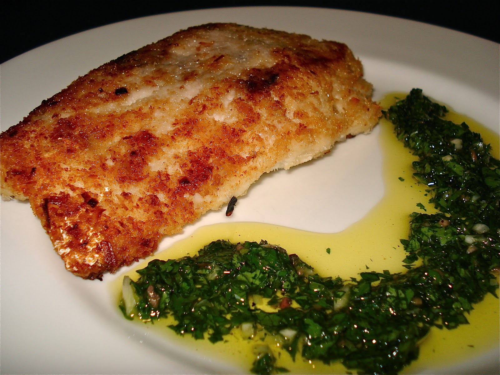 Behind The Burners: COCONUT CRUSTED RED EMPEROR WITH CHIMICHURRI