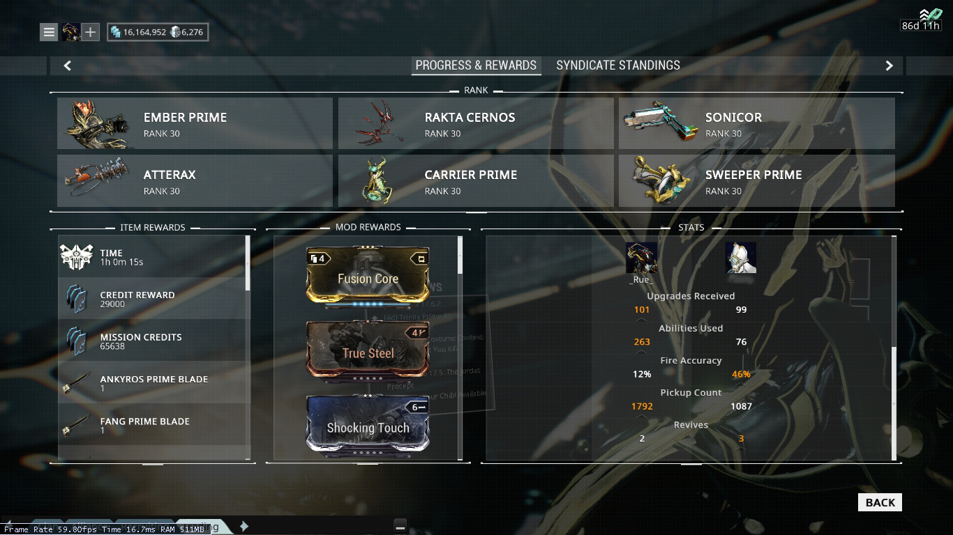 Warframe Chronicles: [Build] Ember Prime CC and Damage