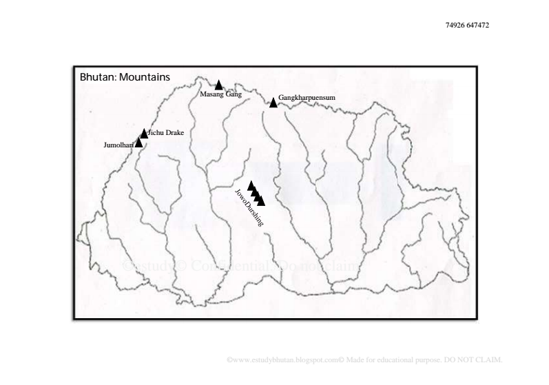 Bhutan Maps ~ eStudy Bhutan