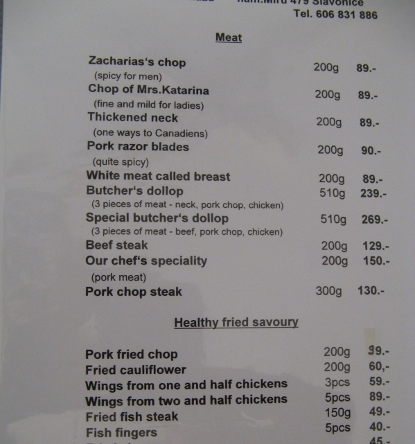 Adventures in the Czech Republic: A Menu