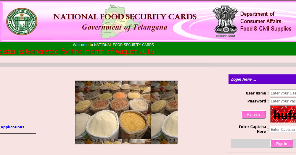 FSC Application Search in Telangana | FOOD SECURITY CARD | FREE ONLINE SEVA