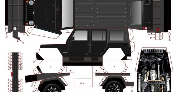 SP. Papel Modelismo: PaperCraft - Jeep Wrangler