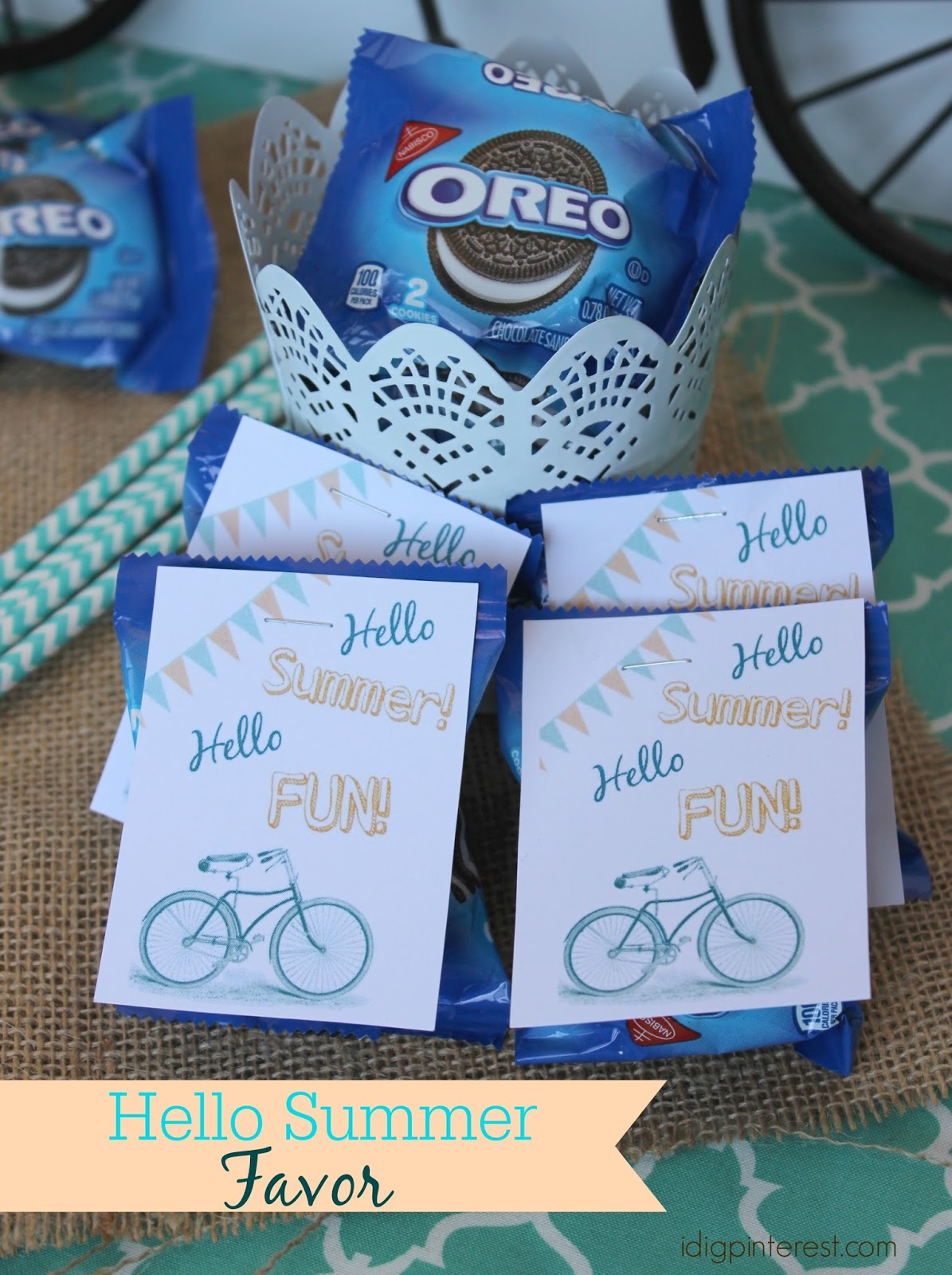 Hello Summer! Hello Fun! Favor Idea and Free Printable Tag - I Dig ...