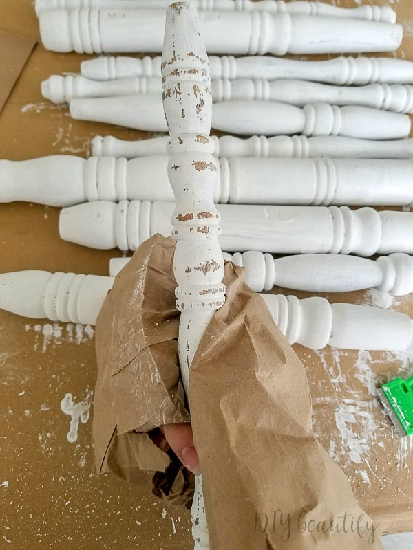Chippy White Spindles in Minutes - DIY Beautify - Creating Beauty at Home