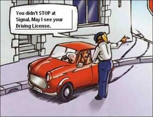 Gol agha: Dumb blondes at traffic signal