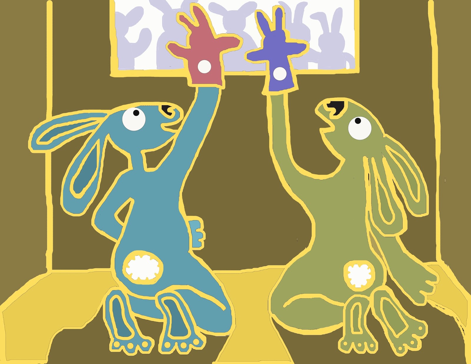 Louann Mattes Brown: Rabbit, Rabbit, Rabbit. November Doodles