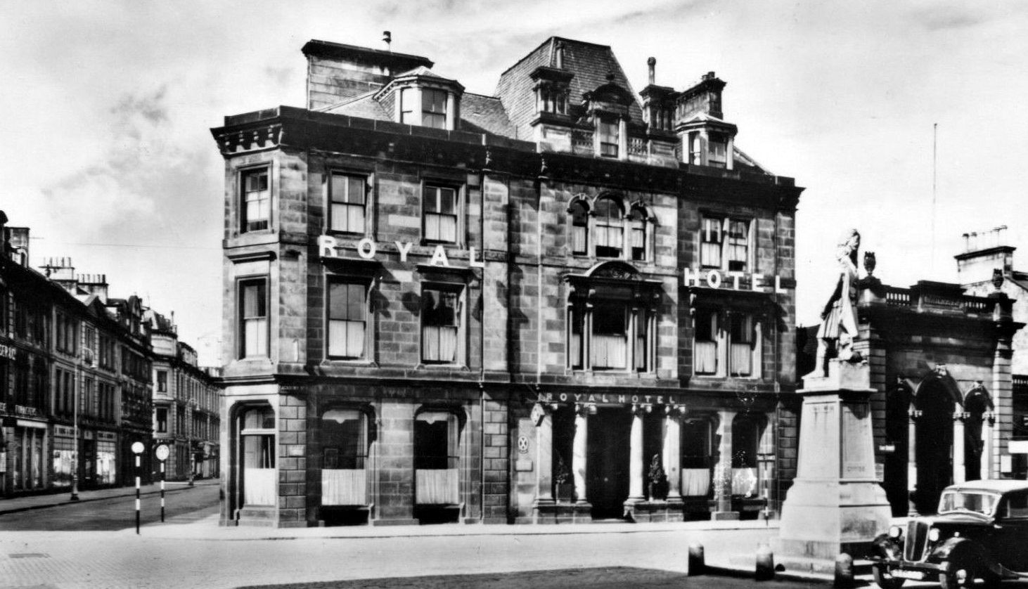Tour Scotland: Old Photograph Royal Hotel Inverness Scotland
