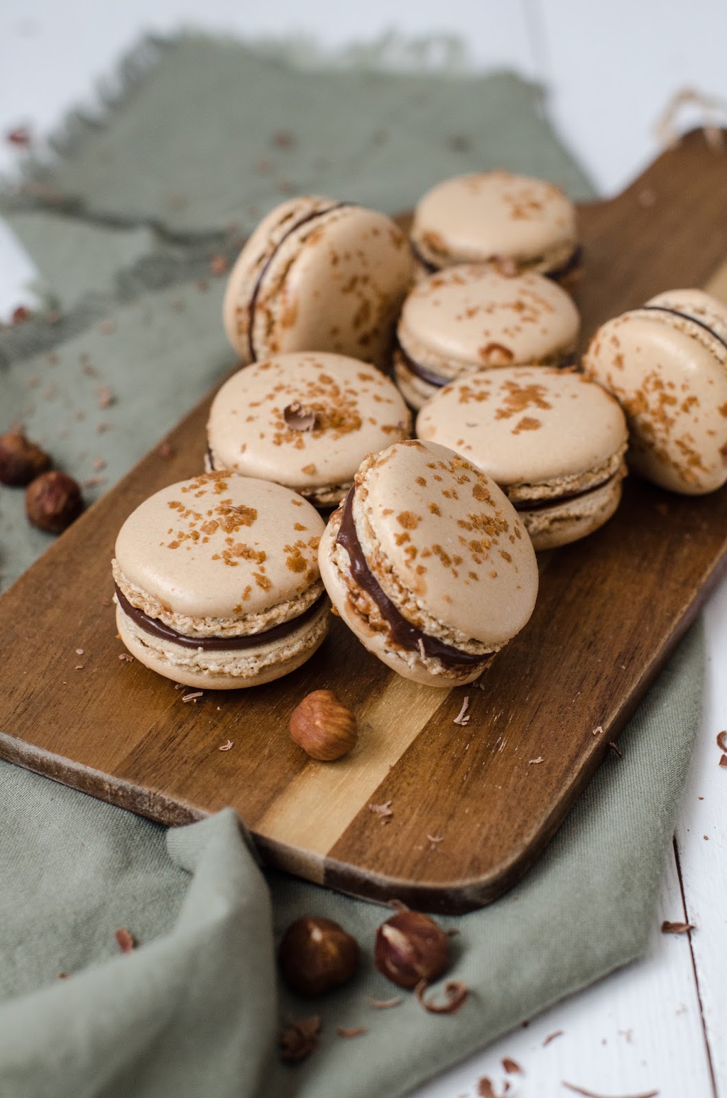 Macarons chocolat praliné - Cerise et Praline