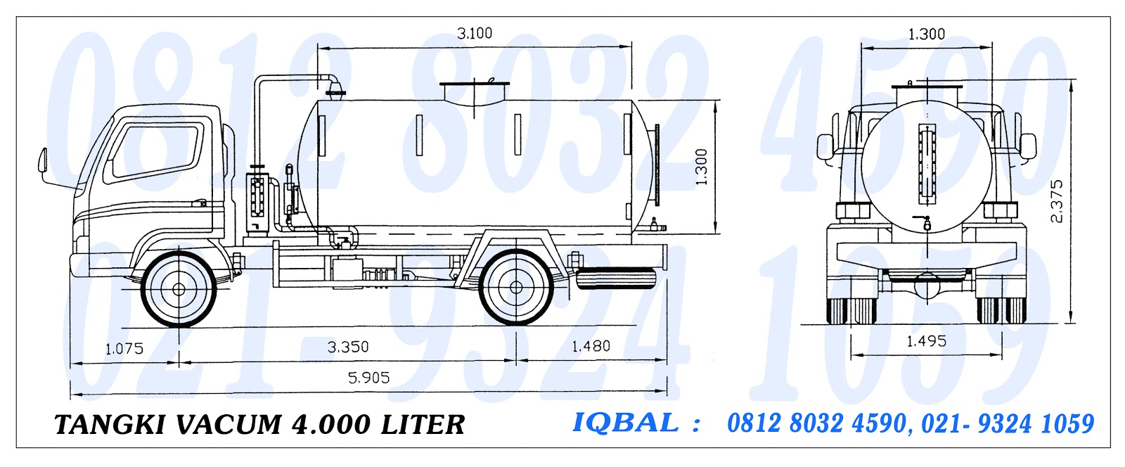 KAROSERI TANGKI VACUM 4.000 LITER ( MITSUBISHI COLT DIESEL ) - Dealer ...
