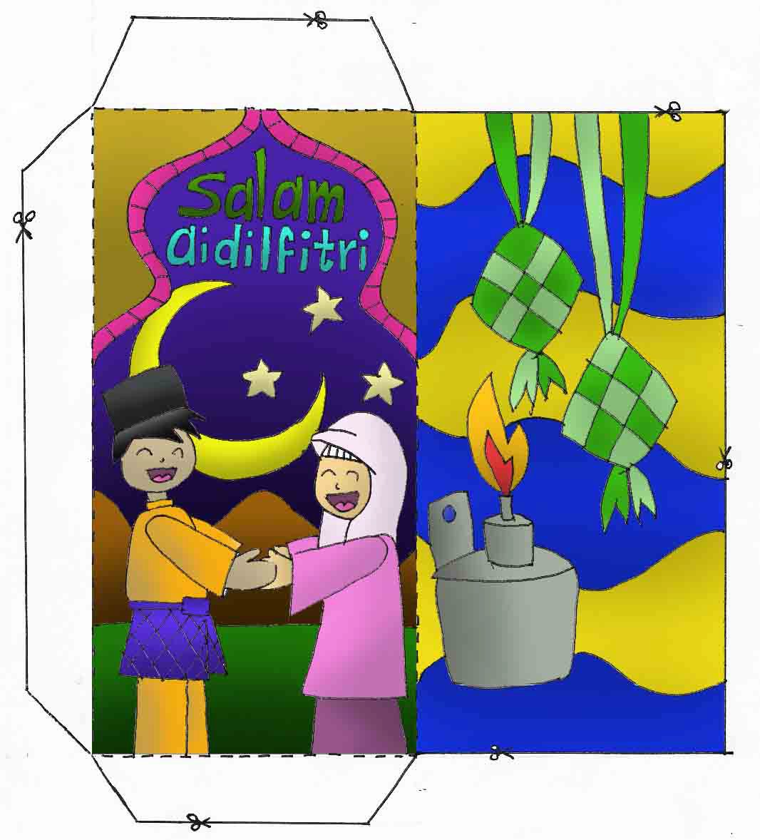 PRA SEKOLAH S K LONG JAAFAR: Jom buat sampul duit raya...jimat...^____^