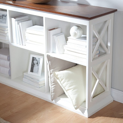 Stackable Bookcase - Hampton Console Table Bookcase (White/Oak)