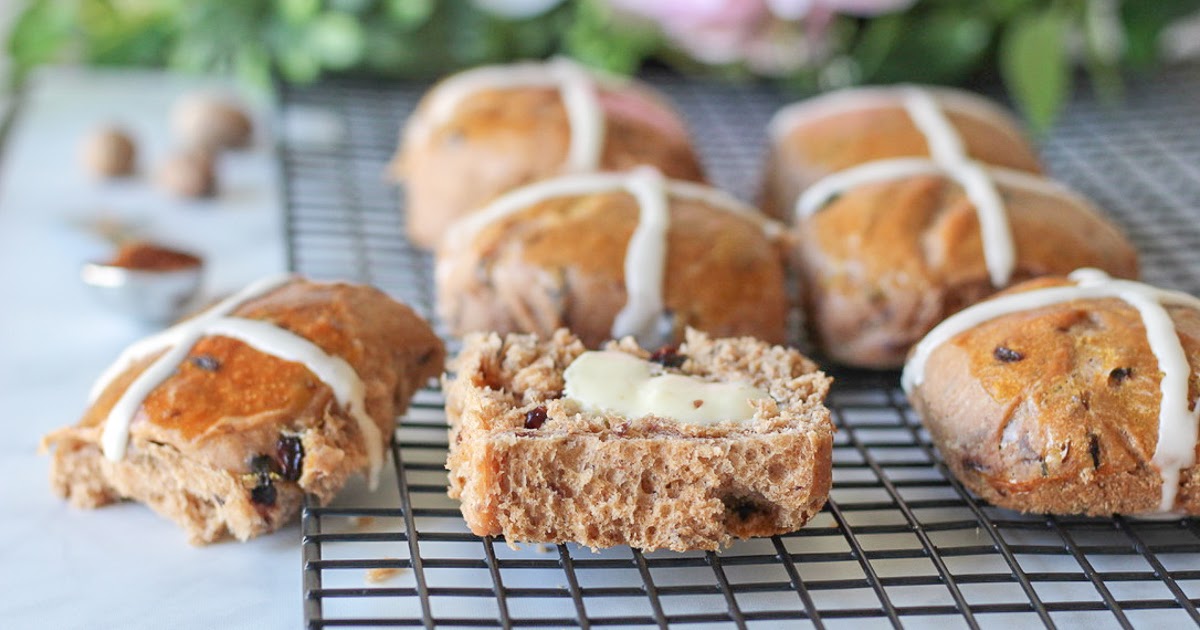 Cherry Orange Hot Cross Buns | This Celebrated Life