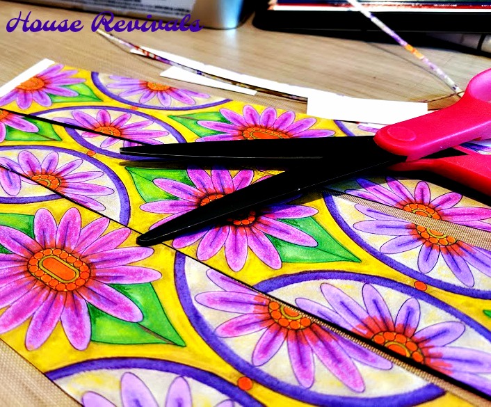 After coloring the sheet, cut out the three strips, along the heavy ...