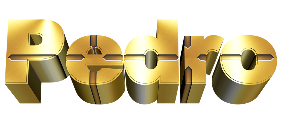 Nombres en 3D gratis: Pedro en 3D