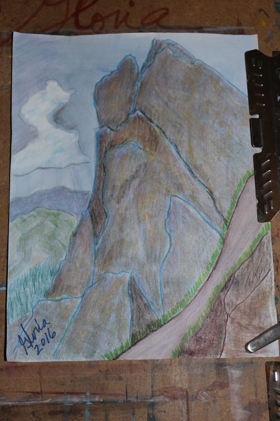 Gloria Poole's Paintings sketches and drawings: Eastern Alps sketch ...