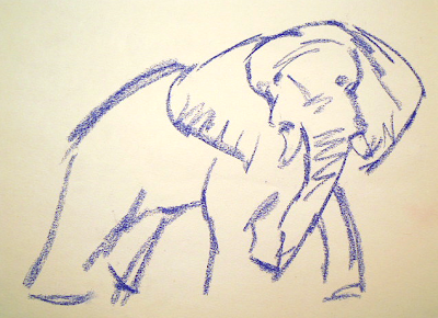 An Elephant a Day: Elephant No. 163: Gesture Drawing